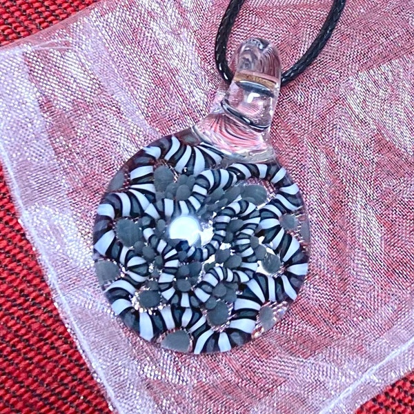 Spiral Cane & Dot Implosion Pendant - Etsy
