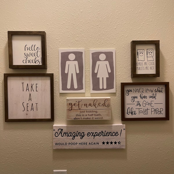 Farmhouse Decor | Gifts for the Home | Funny Bathroom Signs | Beard ...