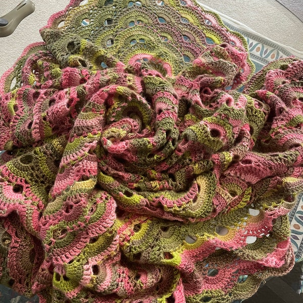 Virus Blanket Crochet Pattern: Lacy Afghan PDF ENGLISH (digital ...