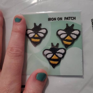 Set of 3 Pc Bees Iron on Patch Bees Patches Bee Patches Iron - Etsy