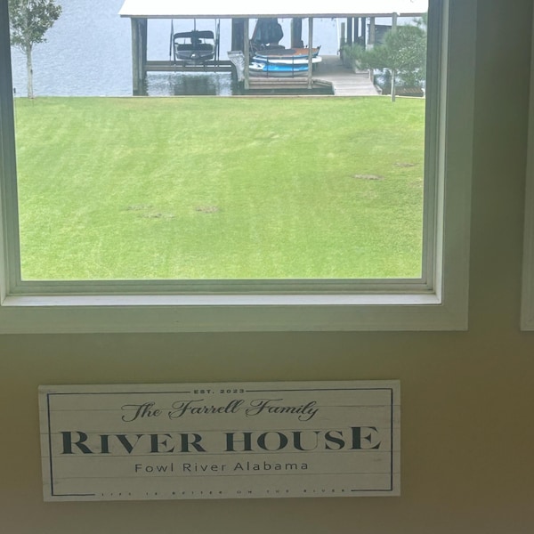 River House Sign Personalized, Custom River House Décor, Sign for River ...