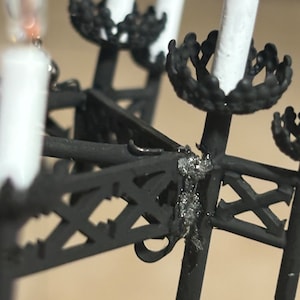 Robert Stubbs 1/12 Scale Chandelier, 10 Candles Wired 12 V for Dolls ...