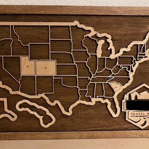 Personalized US Travel Map US Travel Map Travel Map Tracker - Etsy