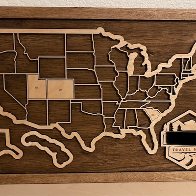 Personalized US Travel Map, US Travel Map, Travel Map Tracker, Family ...