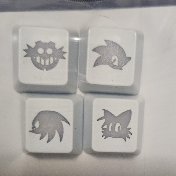 Sonic the Hedgehog Characters Backlit Keycap Pack | Mechanical Keyboard ...