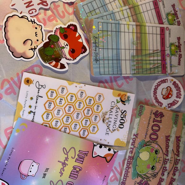 60 Cute Animals Dashboards | A6 Cash Envelope Category Inserts ...