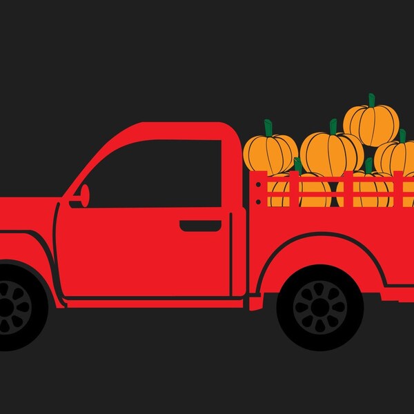 Pumpkin Truck SVG | Fall Harvest Farm Truck | Pumpkin Patch | Vintage ...