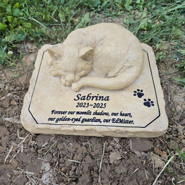 Cat Memorial Stone, Personalized Cat Memorial Gift, Cat Grave Markers ...