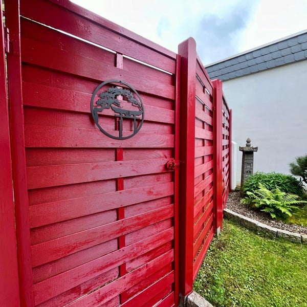 Japanese Metal Art,tori Gate Art Bonsai Tree Metal Wall Art Japanese ...