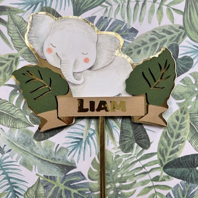 Watercolor Clipart Elephant Jungle Safari Baby Shower Nursery Art ...