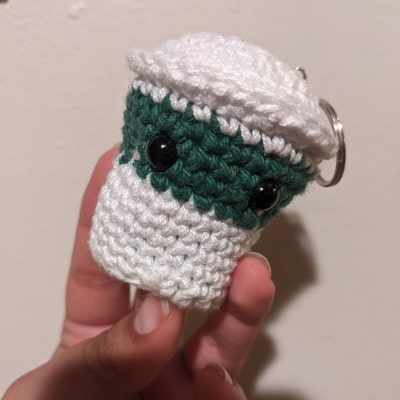 Kawaii Coffee Keyring Takeaway Cup Crochet Pattern PATTERN - Etsy