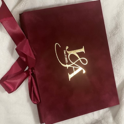 Red Invitation Luxury Red Velvet Envelope and Elegant - Etsy