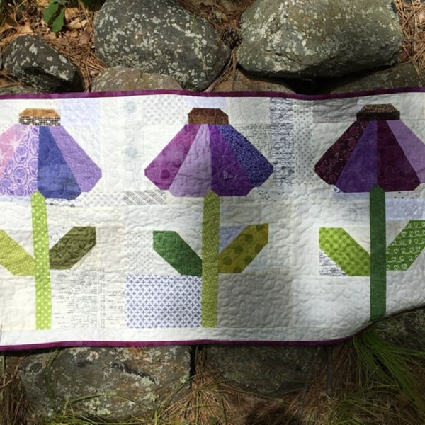 Echinacea Quilt Block PDF Pattern by Woollypetals - Etsy