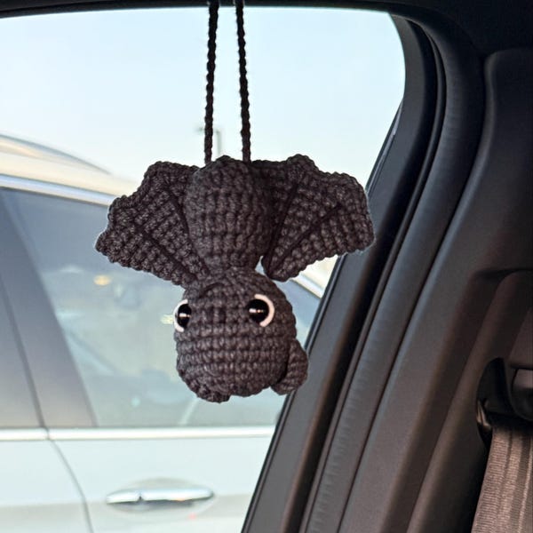 Goth Car Accessory Bat Plush Rear View Mirror Accessory for Women, Men ...