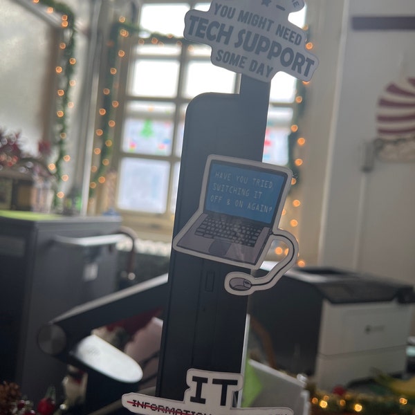 Tech Support Gifts | Tech Support Stickers | IT Info Tech Funny ...