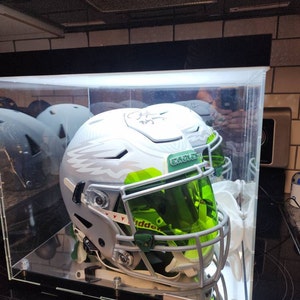 LED Top Light Full Size Football Helmet Display Case With Mirror Base ...