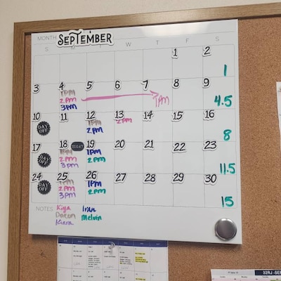 Days of the Week Magnets / Magnetic Calendar Days of the Week Full ...