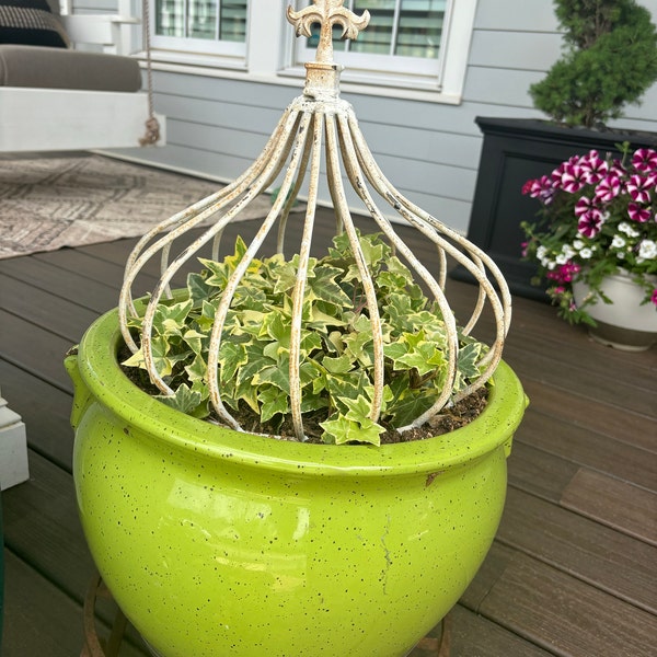 Farmhouse Iron Topiary- Garden Decor-finial-architectural Garden 12x14 ...