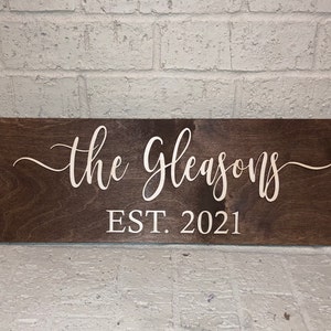 Personalized Name Wedding Gift Rustic Personalized Sign Rustic Wood ...