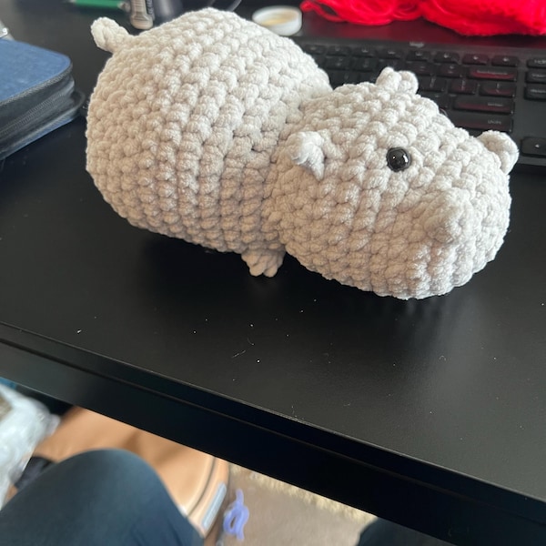 Happy the Hippo, NO-SEW Crochet Amigurumi PDF Pattern, Adorable Cute ...