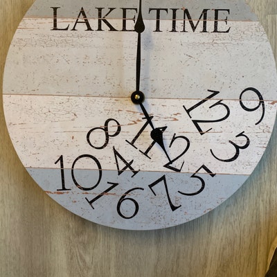 LAKE TIME Clock Four Color Whatever Lake Time Clock - Etsy