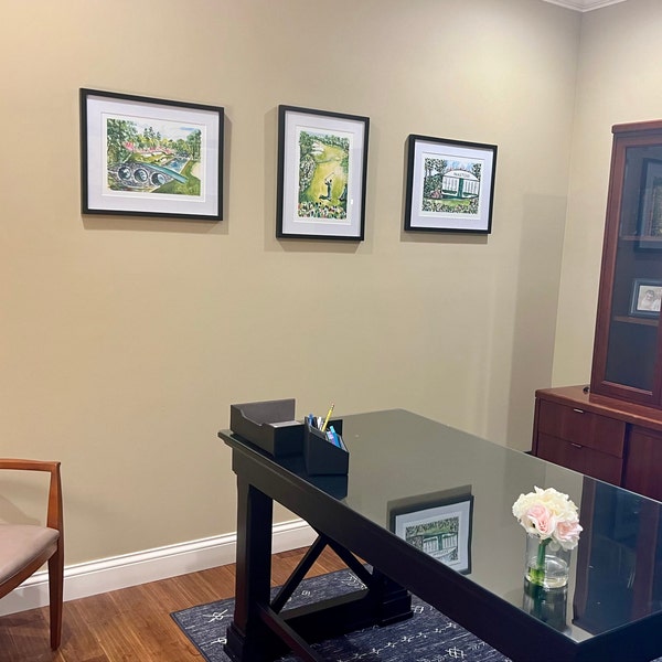AMEN CORNER WATERCOLOR Painting, Augusta National Golf Course, Golf Art ...