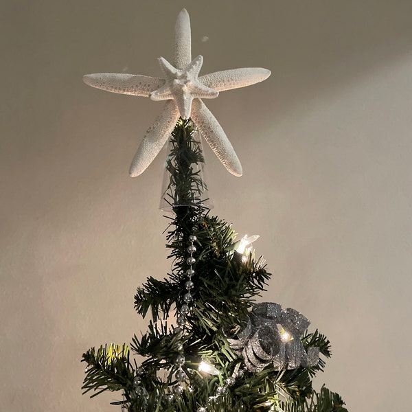 Starfish Christmas Tree Topper - Real Starfish - Coastal Xmas ...