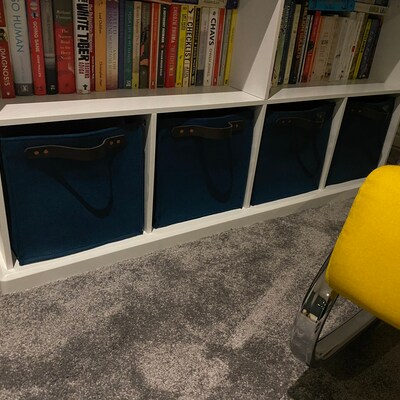 Teal Storage Basket Teal Cube Felt Cube Storage Basket - Etsy