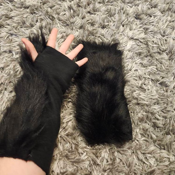 CUSTOM: Solid Color Fur Arm Warmers - Etsy