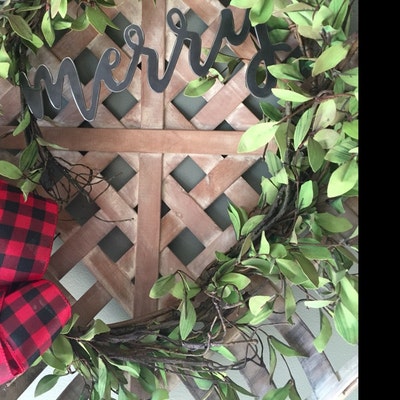 Merry Metal Sign Metal Wall Art Porch Decor Metal Words - Etsy