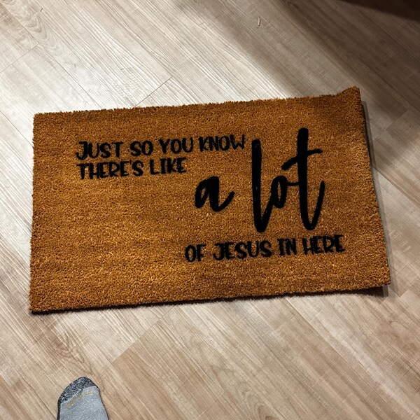 Alot of Jesus Doormat| Funny Doormat| Religious Doormat| Personalized ...