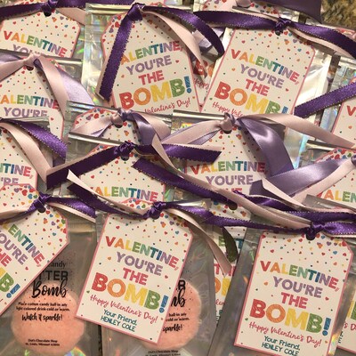 You Are the Bomb Valentine, You're the Bomb Tag, Bath Bomb Valentine ...