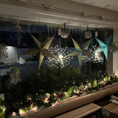 Icicles and Snowflakes Window Cling Christmas Decoration 31 Inches - Etsy