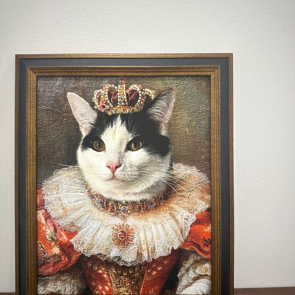 Custom Royal Cat Portrait Renaissance Cat Painting Royal Dog Portraits ...
