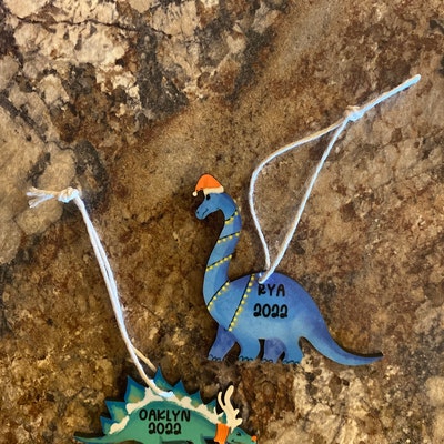 Personalised Dinosaur Decoration - Etsy