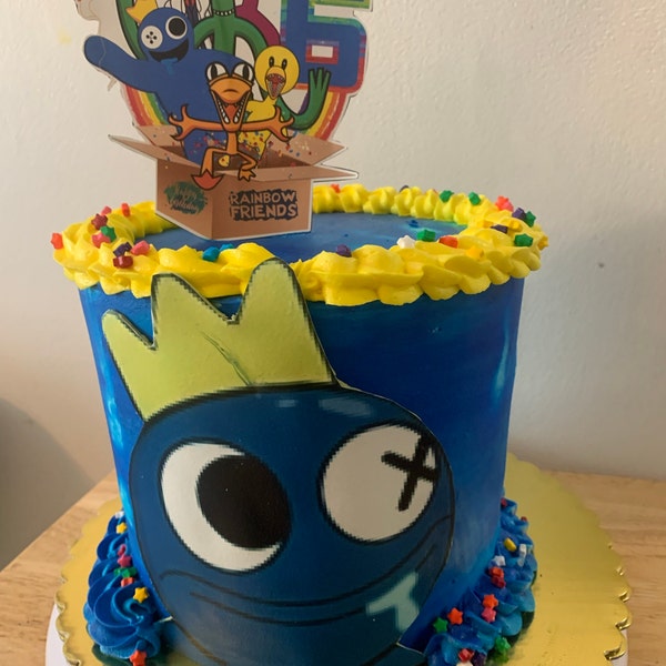 Printable Rainbow Friends Cake Topper, Birthday Party for Kids, Rainbow ...