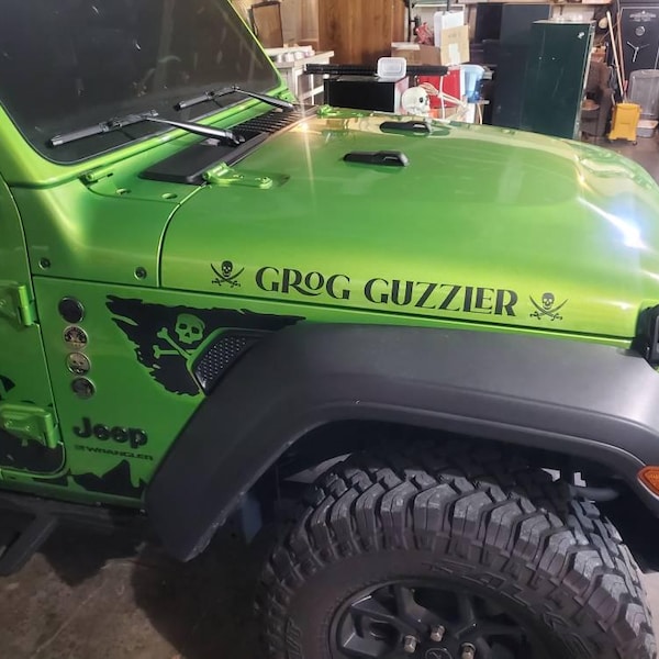 Solid Matte Black Hood Decal Compatible With 2018-2025 Jeep Wrangler ...