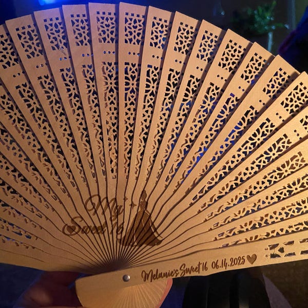 Bulk Mis Quince Años Fan Custom Birthday Favors Quinceañera Party ...