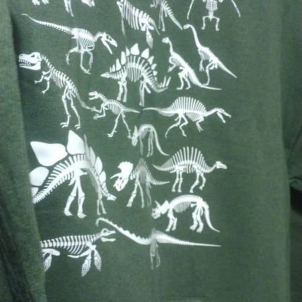 Dinosaur Skeleton Sweatshirt, Dinosaur Skeleton Hoodie, Dino Sweatshirt ...