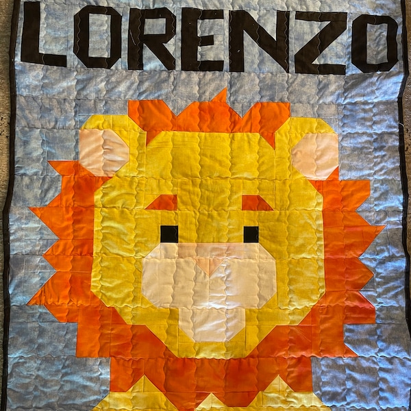 Leo the Lion Baby Quilt Pattern: 3 Sizes (digital Download PDF) - Etsy