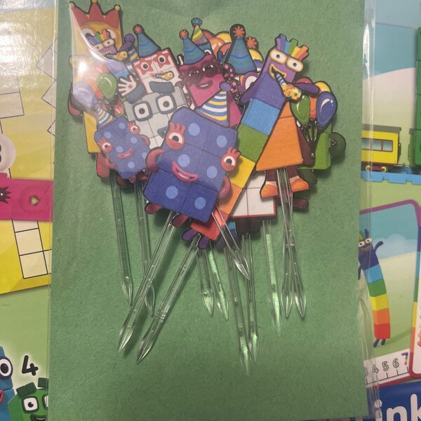 Numberblocks Cupcake Toppers - Etsy