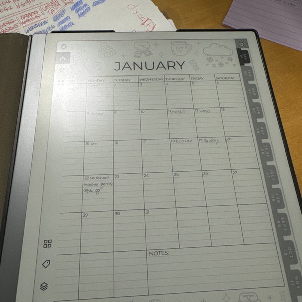 Simple Menu Planner Template, Meal Planner, Grocery List, Left and ...