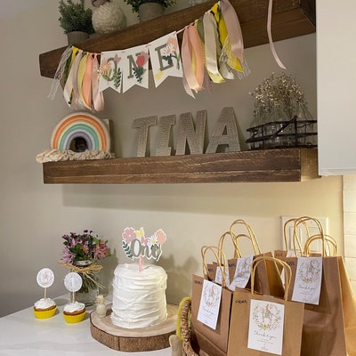 Wildflower Birthday Cake Topper, Wild Flowers 1st Birthday Decorations ...