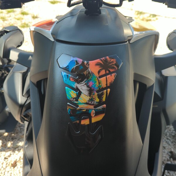 Skeleton Rider Universal 3D Tank Pad Sticker Decal for Motorcycle or ...