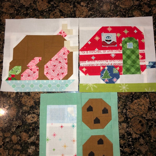 Christmas Wreath Quilt Block Pattern PDF - Includes Instructions for 6 ...