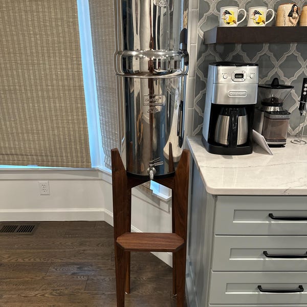 Water Filter Floor Stand With Optional Drink Shelf, Tall Stand, Berkey ...