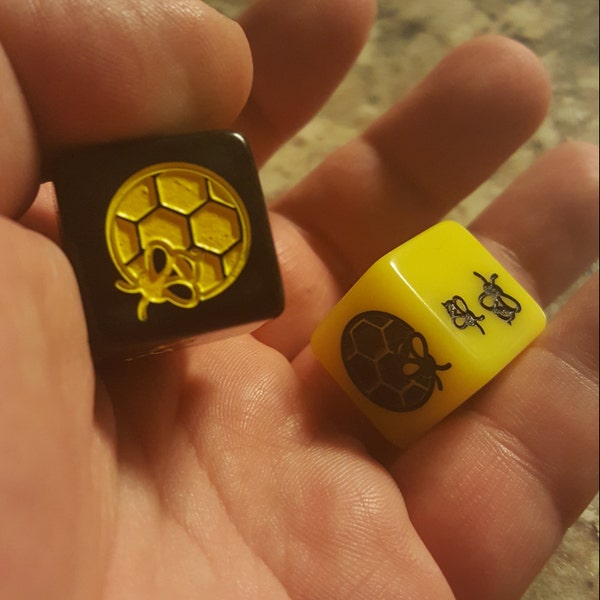 Bee Dice / Set of 2 / D6 - Bug, Insect, Honey - Etsy