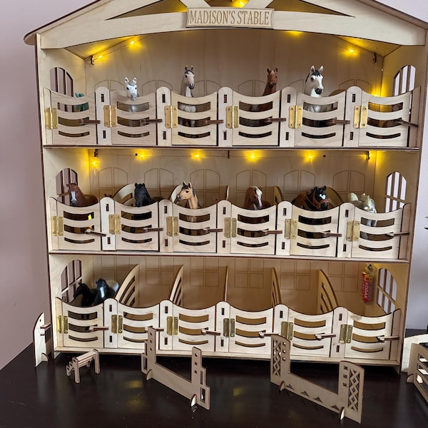 Wall and Sill Stables SET 18 Stalls-horse Stable-wooden Barn-toy ...