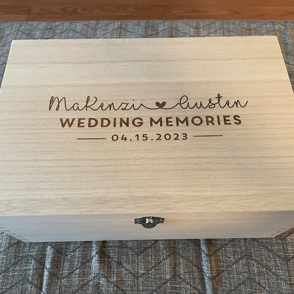 Personalised Wedding Memories Gift Keepsake Box, Wedding Memory Box ...