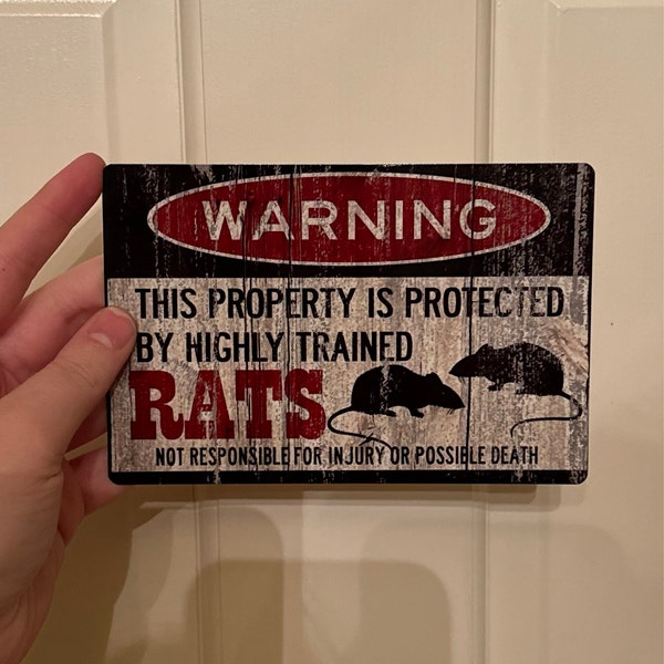 Rat Sign,funny Rats Sign,rat Lover Gift,funny Metal Signs,rat ...